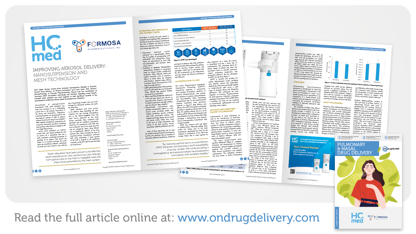 Improving Aerosol Delivery: Nanosuspension and Mesh Technology | 心誠鎂行動醫電